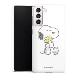 DeinDesign Galaxy S21 FE 5G Handy Premium Case Smartphone Handyh&uuml;lle Schutzh&uuml;lle matt Snoopy Love Peanuts Premium Case