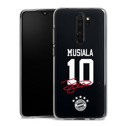 DeinDesign Xiaomi Redmi Note 8 Pro Handy Silikon H&uuml;lle Case transparent Handyh&uuml;lle Jamal Musiala Fcb Fc Bayern M&uuml;nchen Silikon Case
