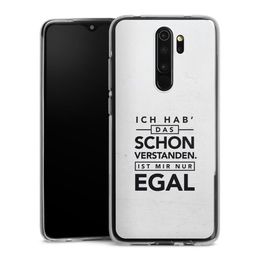 DeinDesign Xiaomi Redmi Note 8 Pro Handy Silikon H&uuml;lle Case transparent Handyh&uuml;lle Spruch Sayings Statement Silikon Case