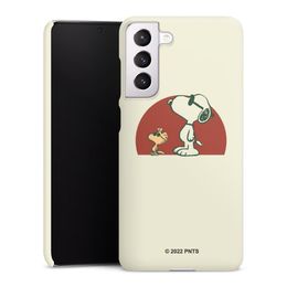 DeinDesign Galaxy S21 FE 5G Handy Premium Case Smartphone Handyh&uuml;lle Schutzh&uuml;lle matt Snoopy Official Licensed Product Kindheit Premium Case