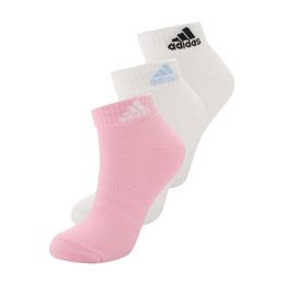 adidas Performance Athletic Socks 'Cushioned Sportswear Ankle 3 Pairs' male Pink, White size 37-39