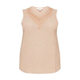ONLY Curve Top 'TANIA' Damen Gr&ouml;&szlig;e XL/XXL beige / wei&szlig;