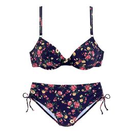 Lascana Bikiniset Damen Gr&ouml;&szlig;e M navy / gelb / smaragd / rot