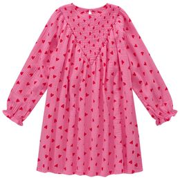 Topolino M&auml;dchen Musselin-Kleid mit Herzchen-Print