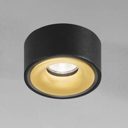 Egger Licht Egger DLS LED-Einbauspot Clippo EP, schwarz-gold 3.000K