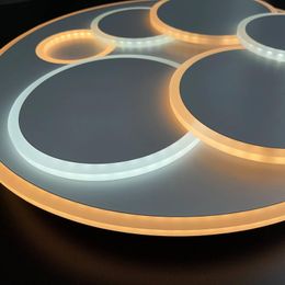Fischer und Honsel LED-Deckenlampe Dots, weiß, Ø 50 cm, Metall/Acryl, CCT