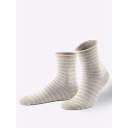 w&auml;schepur sheego Gro&szlig;e Gr&ouml;&szlig;en Damen-Socken, beige-meliert, Gr&ouml;&szlig;e 35-38 - Damen