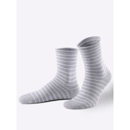 w&auml;schepur sheego Gro&szlig;e Gr&ouml;&szlig;en Damen-Socken, grau-meliert, Gr&ouml;&szlig;e 35-38 - Damen