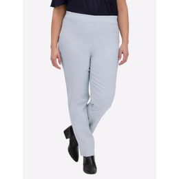 sheego Gro&szlig;e Gr&ouml;&szlig;en Hose mit Dehnbund, Viskose-Qualit&auml;t, hellblau, Gr&ouml;&szlig;e 46 - Damen