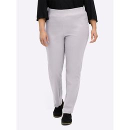 sheego Gro&szlig;e Gr&ouml;&szlig;en Hose mit Dehnbund, Viskose-Qualit&auml;t, ros&eacute;, Gr&ouml;&szlig;e 215 - Damen