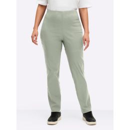 sheego Gro&szlig;e Gr&ouml;&szlig;en Hose mit Dehnbund, Viskose-Qualit&auml;t, mint, Gr&ouml;&szlig;e 52 - Damen