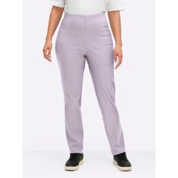 sheego Gro&szlig;e Gr&ouml;&szlig;en Hose mit Dehnbund, Viskose-Qualit&auml;t, flieder, Gr&ouml;&szlig;e 25 - Damen