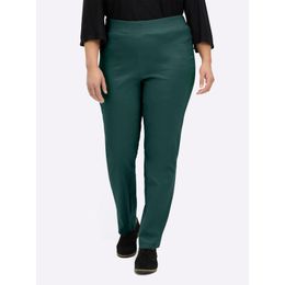 sheego Gro&szlig;e Gr&ouml;&szlig;en Hose mit Dehnbund, Viskose-Qualit&auml;t, tannengr&uuml;n, Gr&ouml;&szlig;e 205 - Damen