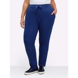 sheego Gro&szlig;e Gr&ouml;&szlig;en Schlupfhose in Stretch-Qualit&auml;t, royalblau, Gr&ouml;&szlig;e 46 - Damen