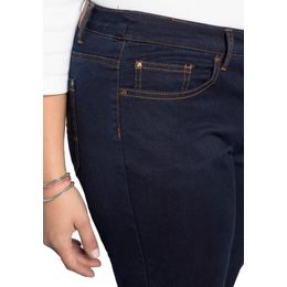 sheego Gro&szlig;e Gr&ouml;&szlig;en 5-Pocket-Jeans in schmaler Beinform, blue black denim, Gr&ouml;&szlig;e 50 - Damen