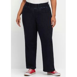 sheego Damen Schlupf-Jeans, Blau, Gr. 56, R&ouml;hrenhosen, Material: Viskose