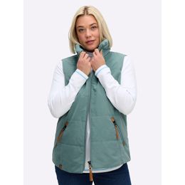 sheego Gro&szlig;e Gr&ouml;&szlig;en Steppweste in Microfaser-Qualit&auml;t, jade, Gr&ouml;&szlig;e 44 - Damen