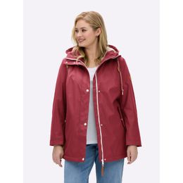 sheego Gro&szlig;e Gr&ouml;&szlig;en Jacke mit Teddy-Futter, dunkelrot, Gr&ouml;&szlig;e 48 - Damen