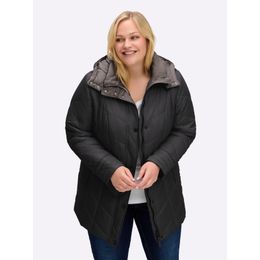 sheego Gro&szlig;e Gr&ouml;&szlig;en Steppjacke in Microfaser-Qualit&auml;t, pflegeleicht, schwarz, Gr&ouml;&szlig;e 25 - Damen