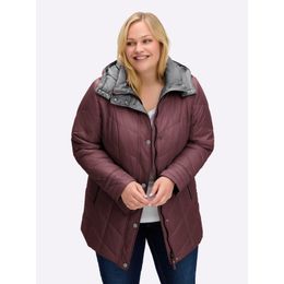 sheego Gro&szlig;e Gr&ouml;&szlig;en Steppjacke in Microfaser-Qualit&auml;t, pflegeleicht, bordeaux, Gr&ouml;&szlig;e 44 - Damen