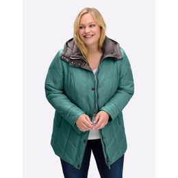 sheego Gro&szlig;e Gr&ouml;&szlig;en Steppjacke in Microfaser-Qualit&auml;t, pflegeleicht, jadegr&uuml;n, Gr&ouml;&szlig;e 52 - Damen