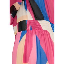 sheego Gro&szlig;e Gr&ouml;&szlig;en Maxikleid im Lagenlook, pink-gemustert, Gr&ouml;&szlig;e 48 - Damen