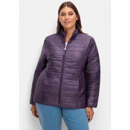 sheego Gro&szlig;e Gr&ouml;&szlig;en Steppjacke leicht wattiert, lila, Gr&ouml;&szlig;e 48 - Damen