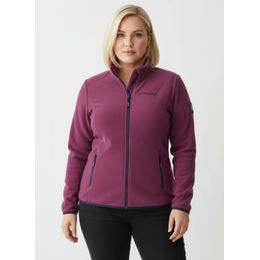 sheego Gro&szlig;e Gr&ouml;&szlig;en Fleecejacke mit Stickerei, erika, Gr&ouml;&szlig;e 50 - Damen