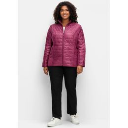 sheego Gro&szlig;e Gr&ouml;&szlig;en Steppjacke leicht wattiert, bordeaux, Gr&ouml;&szlig;e 48 - Damen