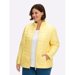 sheego Gro&szlig;e Gr&ouml;&szlig;en Steppjacke leicht wattiert, zitrone, Gr&ouml;&szlig;e 50 - Damen