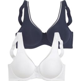 sheego Gro&szlig;e Gr&ouml;&szlig;en Minimizer-BH, marine+wei&szlig;, Gr&ouml;&szlig;e 85C - Damen