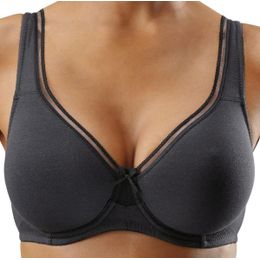 sheego Gro&szlig;e Gr&ouml;&szlig;en Minimizer-BH, schwarz+wei&szlig;, Gr&ouml;&szlig;e 80D - Damen