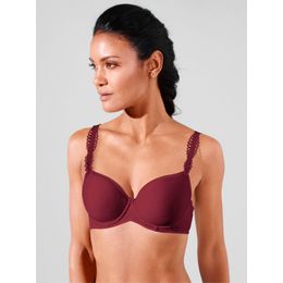 Viania sheego Gro&szlig;e Gr&ouml;&szlig;en T-Shirt-BH mit B&uuml;gel , aus Spacer-Material, dunkelrot, Gr&ouml;&szlig;e 85E - Damen