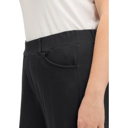 sheego Gro&szlig;e Gr&ouml;&szlig;en Culotte in Struktur-Optik, schwarz-gemustert, Gr&ouml;&szlig;e 50 - Damen