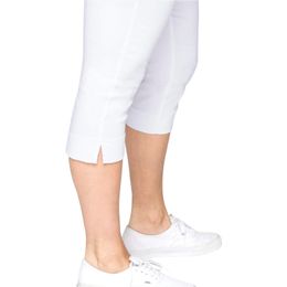 sheego Gro&szlig;e Gr&ouml;&szlig;en Caprihose mit Schlupfbund, aus Bengalin, wei&szlig;, Gr&ouml;&szlig;e 44 - Damen