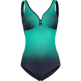 Sun Marin sheego Gro&szlig;e Gr&ouml;&szlig;en Badeanzug mit Brustst&uuml;tze, marine-mint-bedruckt, Gr&ouml;&szlig;e 40D - Damen
