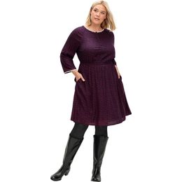 sheego Gro&szlig;e Gr&ouml;&szlig;en Weitschaftstiefel aus Leder, mit Stretch-Einsatz, schwarz, Gr&ouml;&szlig;e 38 - Damen