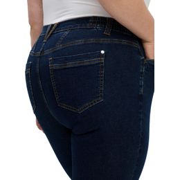 sheego Gro&szlig;e Gr&ouml;&szlig;en Jeans schmal, mit bequemem Oberschenkel, dark blue, Gr&ouml;&szlig;e 50 - Damen