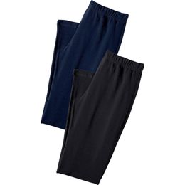 sheego Gro&szlig;e Gr&ouml;&szlig;en Leggings, navy, schwarz, Gr&ouml;&szlig;e 44/46 - Damen