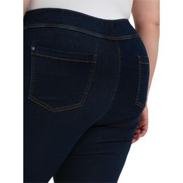 sheego Gro&szlig;e Gr&ouml;&szlig;en Skinny Jeans mit breitem Dehnbund, dark blue, Gr&ouml;&szlig;e 44 - Damen