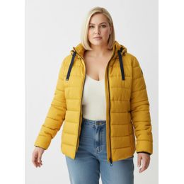sheego Gro&szlig;e Gr&ouml;&szlig;en Steppjacke mit elastischer Kontrast-Paspelierung, ocker, Gr&ouml;&szlig;e 52 - Damen