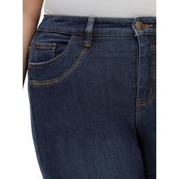 sheego Gro&szlig;e Gr&ouml;&szlig;en Gerade Jeans mit Knopflochgummi, dark blue, Gr&ouml;&szlig;e 54 - Damen