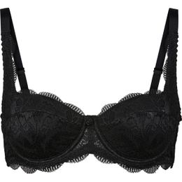 SuSa sheego Gro&szlig;e Gr&ouml;&szlig;en Dirndl-BH mit B&uuml;gel und bestickter Bord&uuml;re, schwarz, Gr&ouml;&szlig;e 95C - Damen