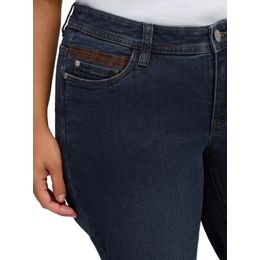 sheego Gro&szlig;e Gr&ouml;&szlig;en Gerade Jeans bei schmalerer Taille und viel Po, darkblue-stone-washed, Gr&ouml;&szlig;e 58 - Damen