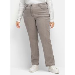 sheego Gro&szlig;e Gr&ouml;&szlig;en 5-Pocket-Jeans mit Stretch-Anteil, grey-denim, Gr&ouml;&szlig;e 84 - Damen
