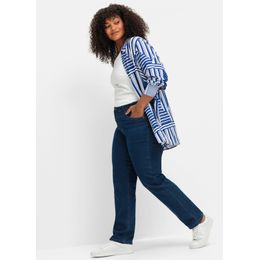 sheego Gro&szlig;e Gr&ouml;&szlig;en 5-Pocket-Jeans mit bestickten Ges&auml;&szlig;taschen, blue-stone-washed, Gr&ouml;&szlig;e 44 - Damen