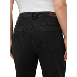 sheego Gro&szlig;e Gr&ouml;&szlig;en Jeans mit weitem Bein und Paspelierung, black denim, Gr&ouml;&szlig;e 46 - Damen