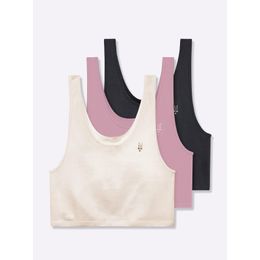 Speidel sheego Gro&szlig;e Gr&ouml;&szlig;en Bustier ohne Seitenn&auml;hte, mauve + schwarz + champagner, Gr&ouml;&szlig;e 44/46 - Damen