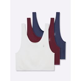 Speidel sheego Gro&szlig;e Gr&ouml;&szlig;en Bustier ohne Seitenn&auml;hte, marine + wei&szlig; + bordeaux, Gr&ouml;&szlig;e 52/54 - Damen