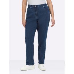 sheego Gro&szlig;e Gr&ouml;&szlig;en 5-Pocket-Jeans mit innenliegendem Dehnbund, blue-stone-washed, Gr&ouml;&szlig;e 46 - Damen